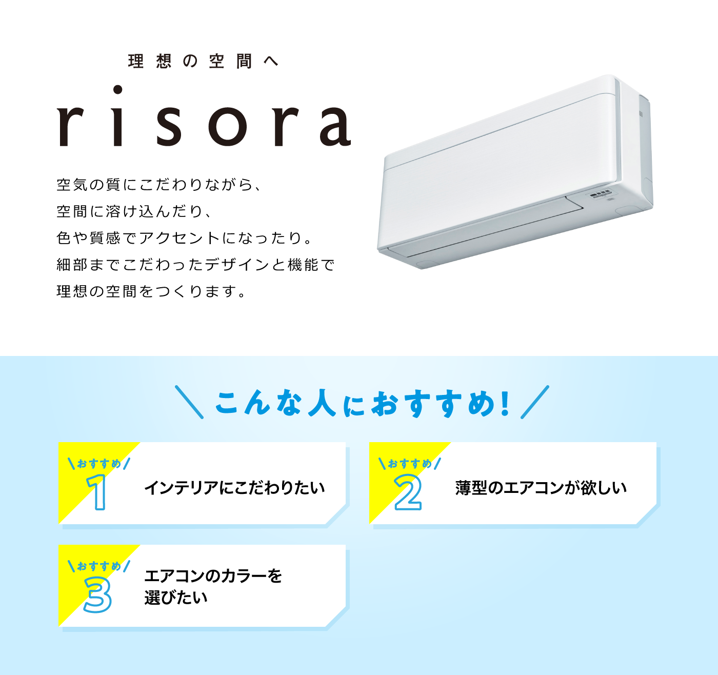 risora｜レッツダイキン｜ダイキン工業株式会社